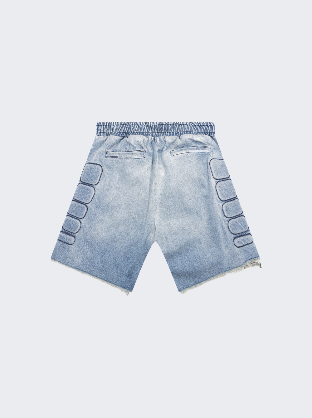 Satoshi Nakamoto Denim Moto Short - Blue | Editorialist