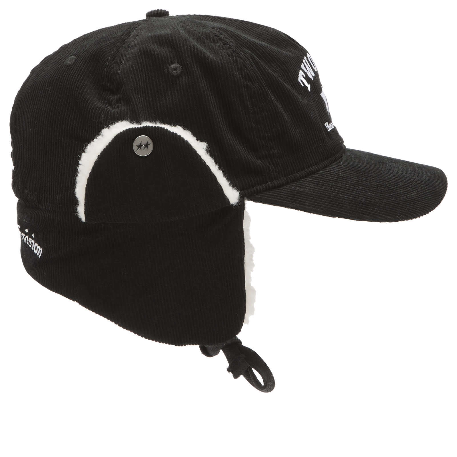 Denim Tears X Stussy Elmer Earflap Cap - Black | Editorialist