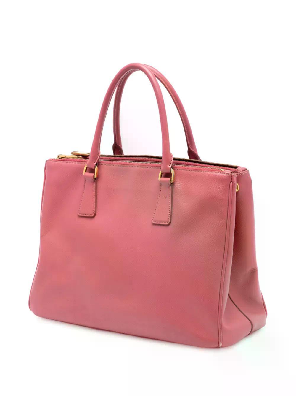 Prada 2013-2025 Medium Saffiano Lux Galleria Double Zip Satchel