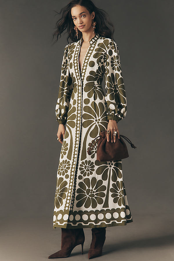Farm Rio Palermo Maxi Dress - Green