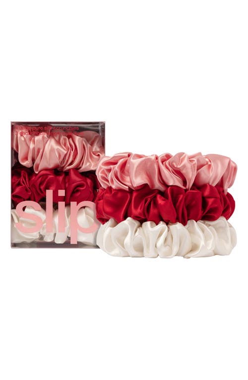 Alo Yoga Fresh Mini Scrunchie 3-Pack - Burgundy/Pink Wild  display picture 2