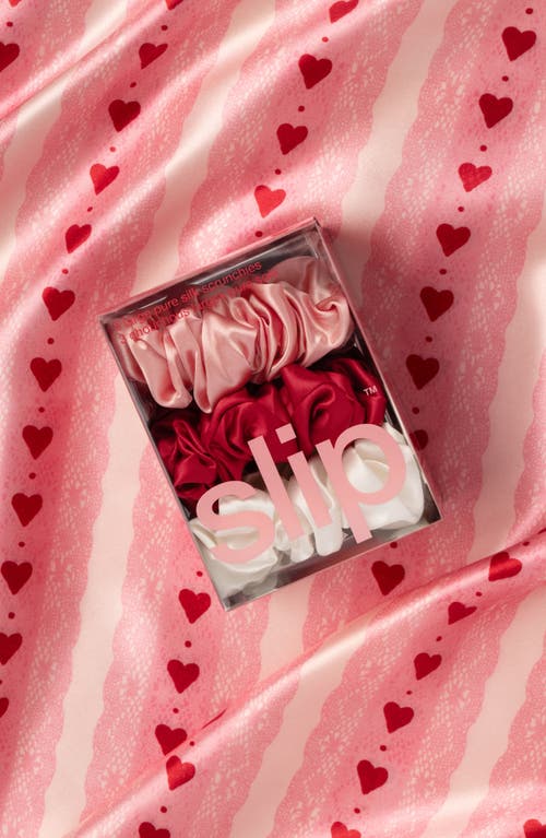 ALO Yoga Satin Scrunchie Set — Light Pink, Black & Burgundy New alo colors! : r/aloyoga main image 4