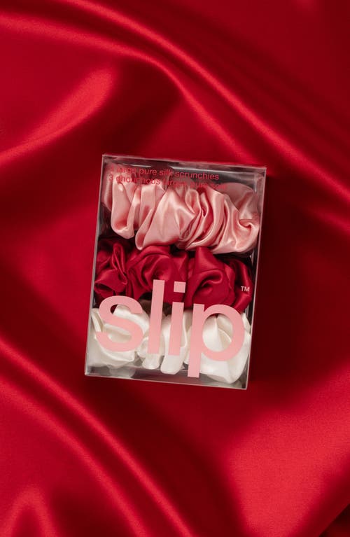 Alo Yoga Fresh Mini Scrunchie 3-Pack - Burgundy/Pink Wild  display picture 1