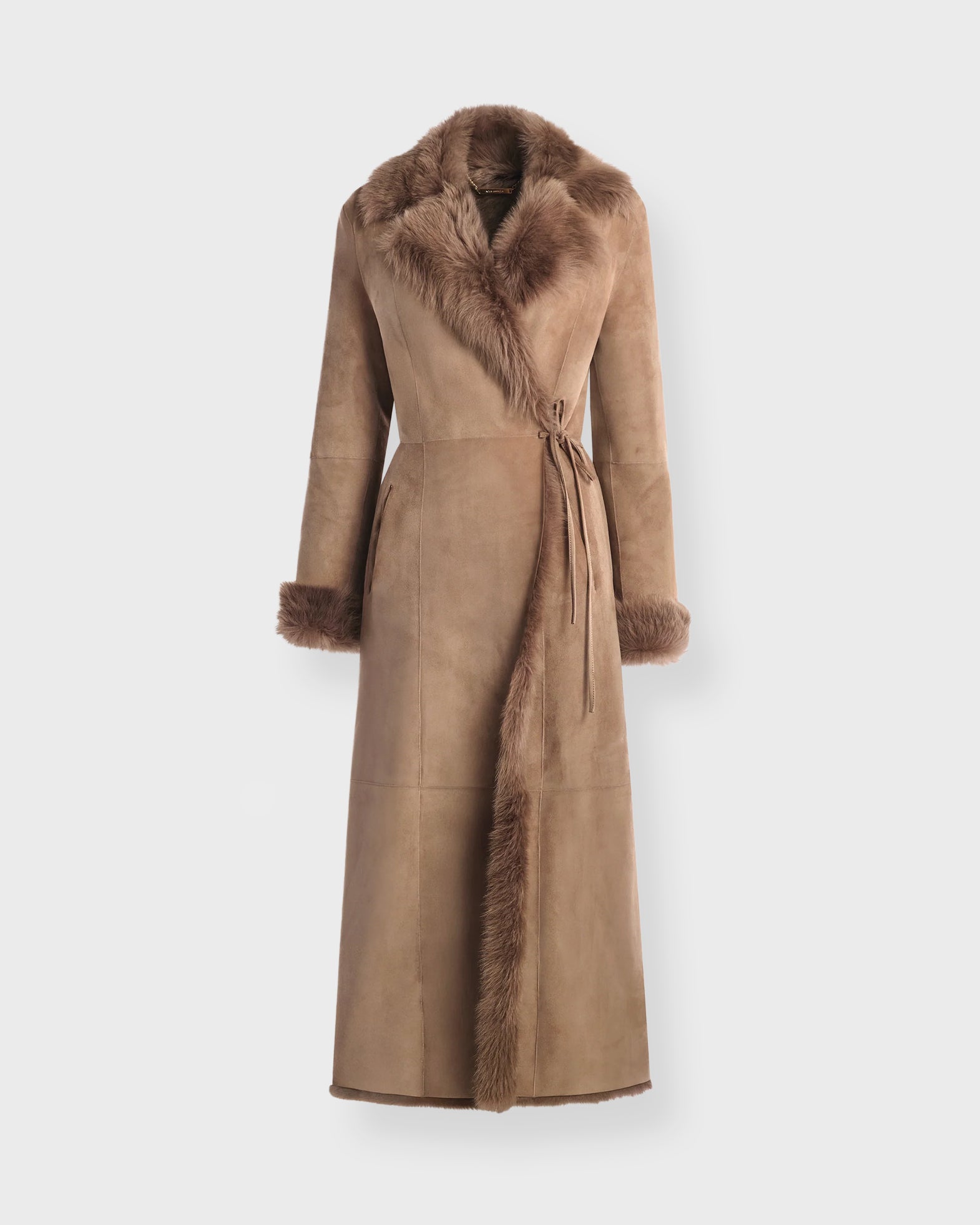Nour Hammour Joni Long Coat - Mink | Editorialist