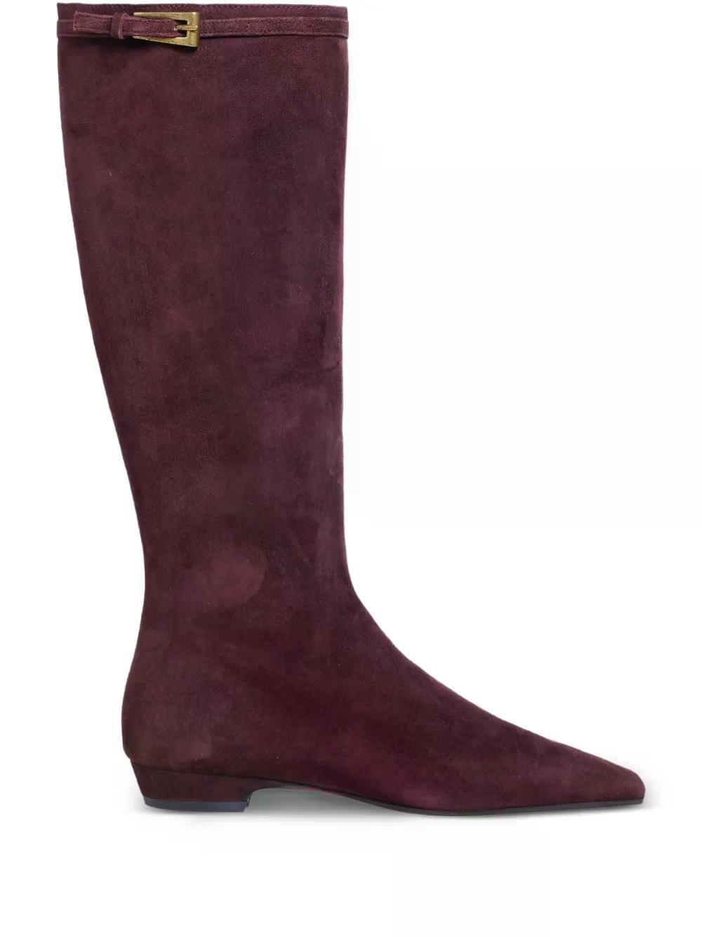 Roberto Festa Fold Knee-High Boots - Purple | Editorialist