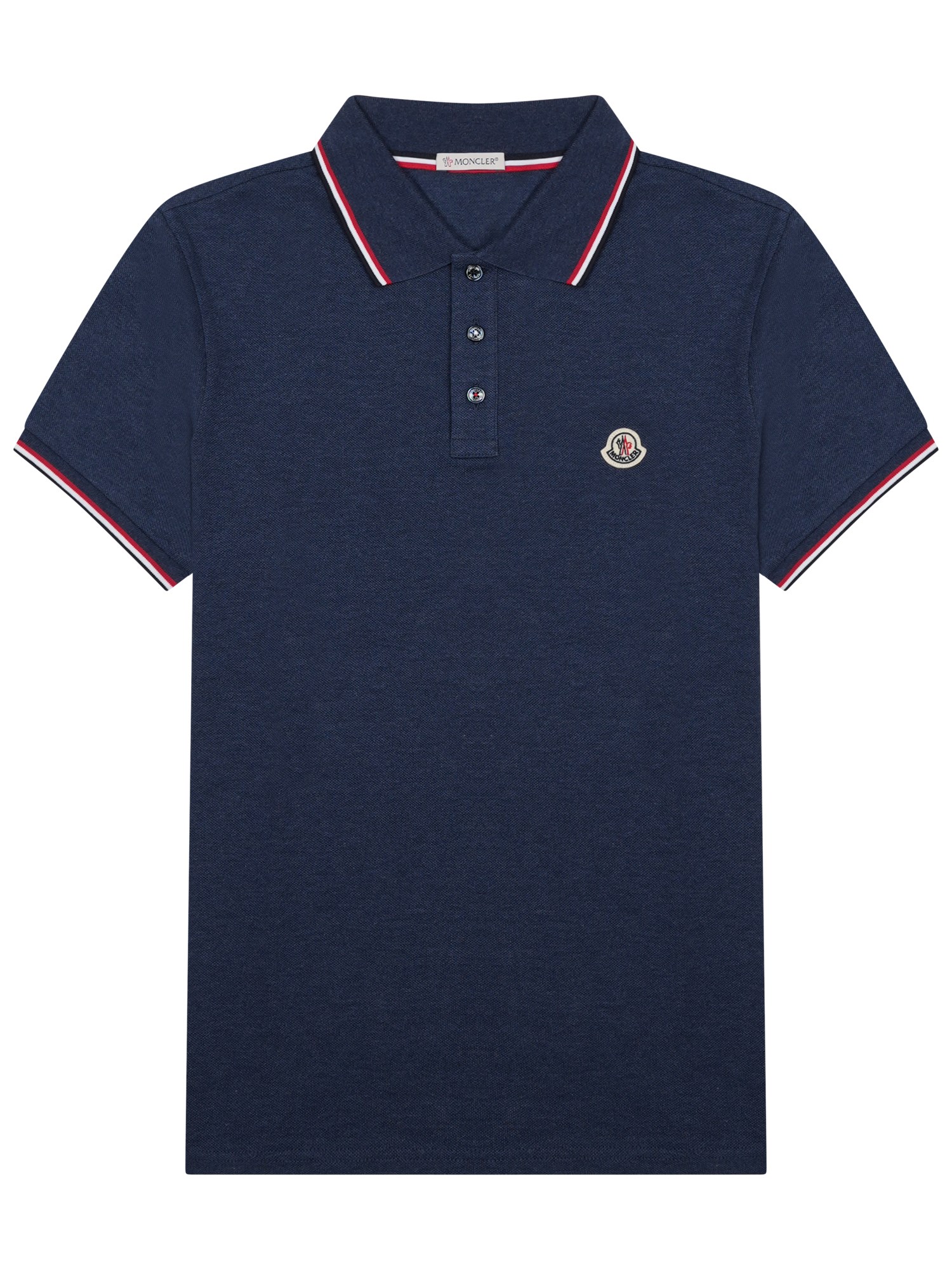 Moncler Tipped Cotton Pique Polo Shirt - Navy | Editorialist
