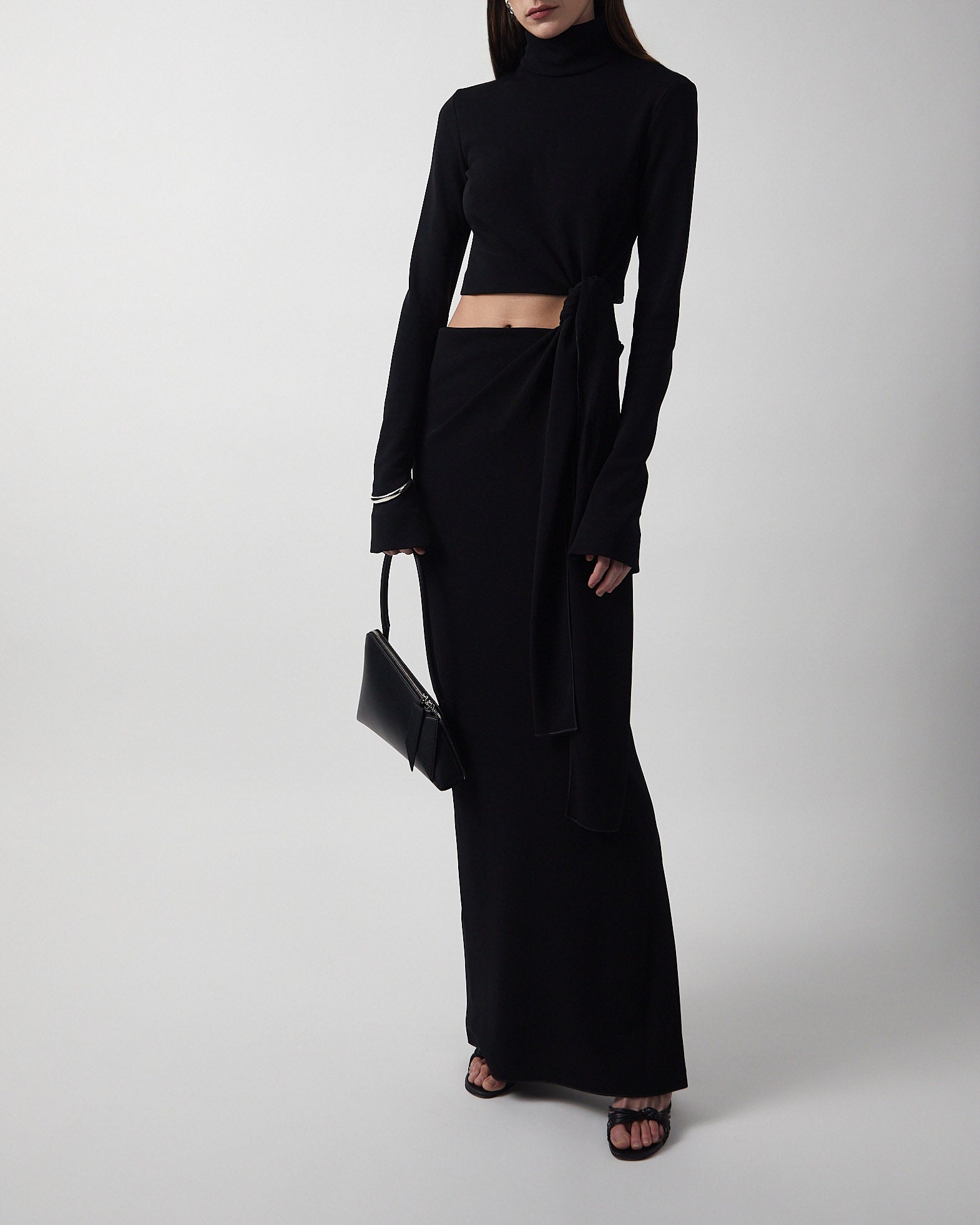 SPORTMAX Sportmax Long-Sleeved Jersey Dress with Knotted Detail