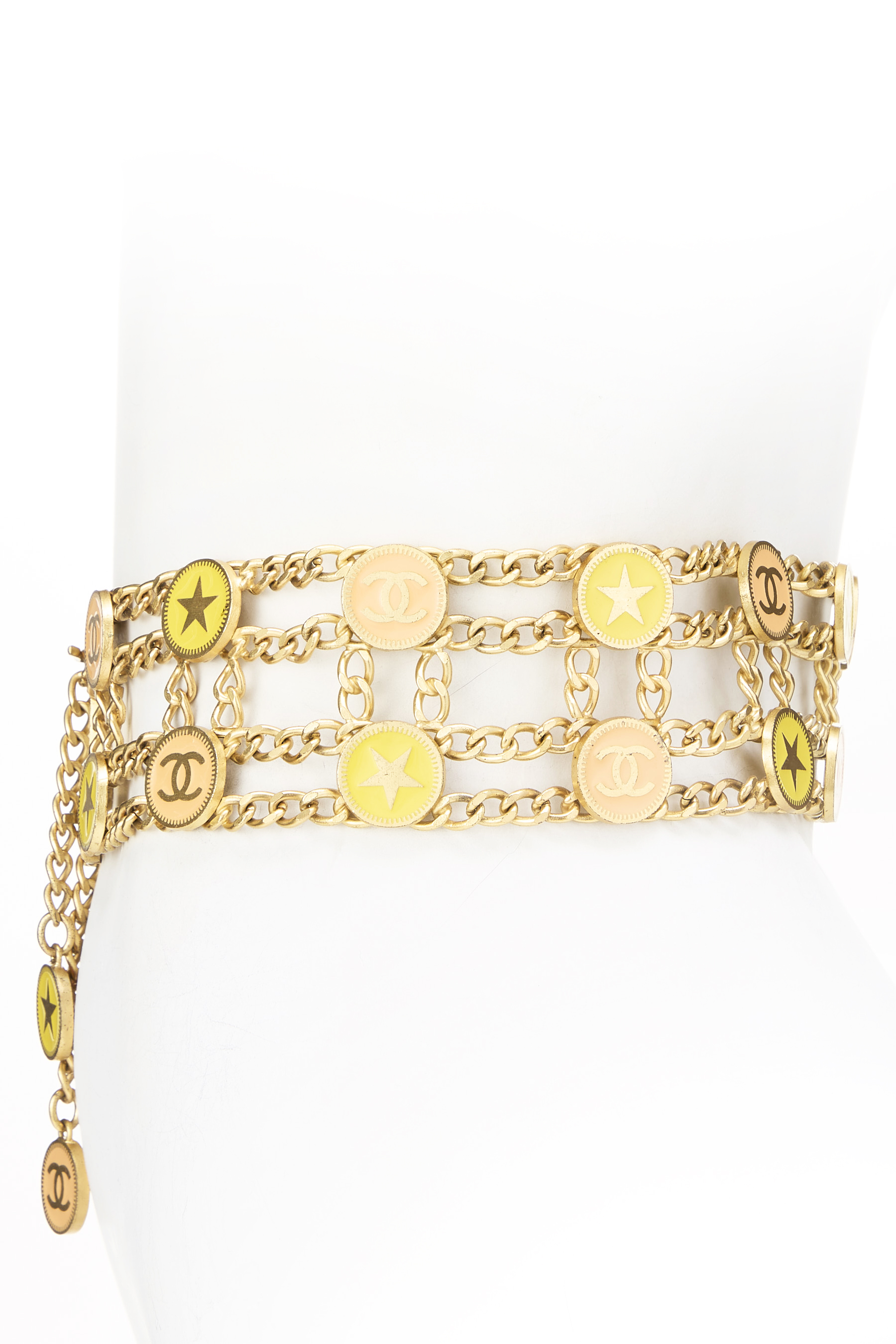 Chanel CC Logo Coin Motif Chain Belt Gold Plated Chanel Multi-chain & Coin Detail Gold-plated Belt.classic  main image 2
