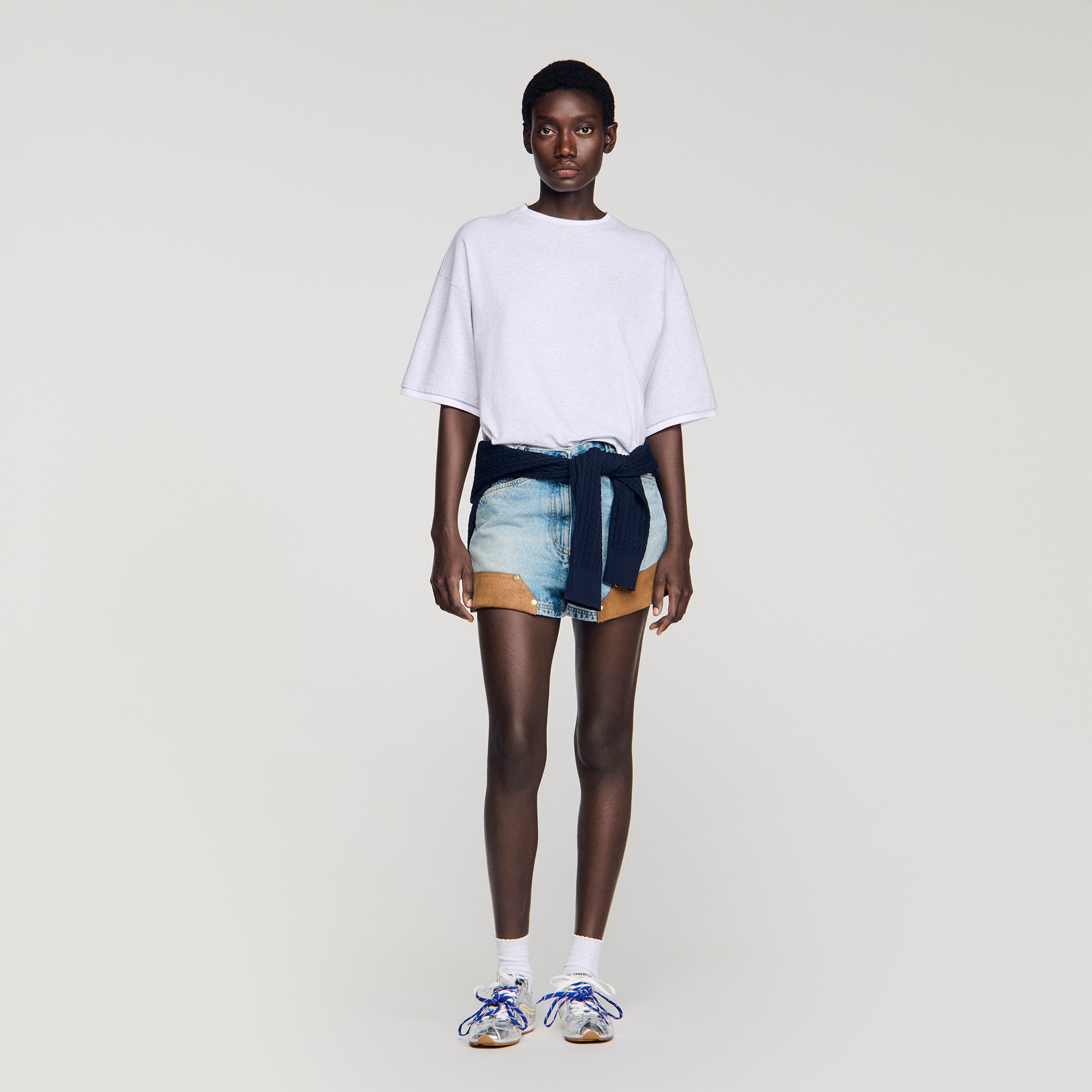 SANDRO Embroidered Logo T-Shirt
