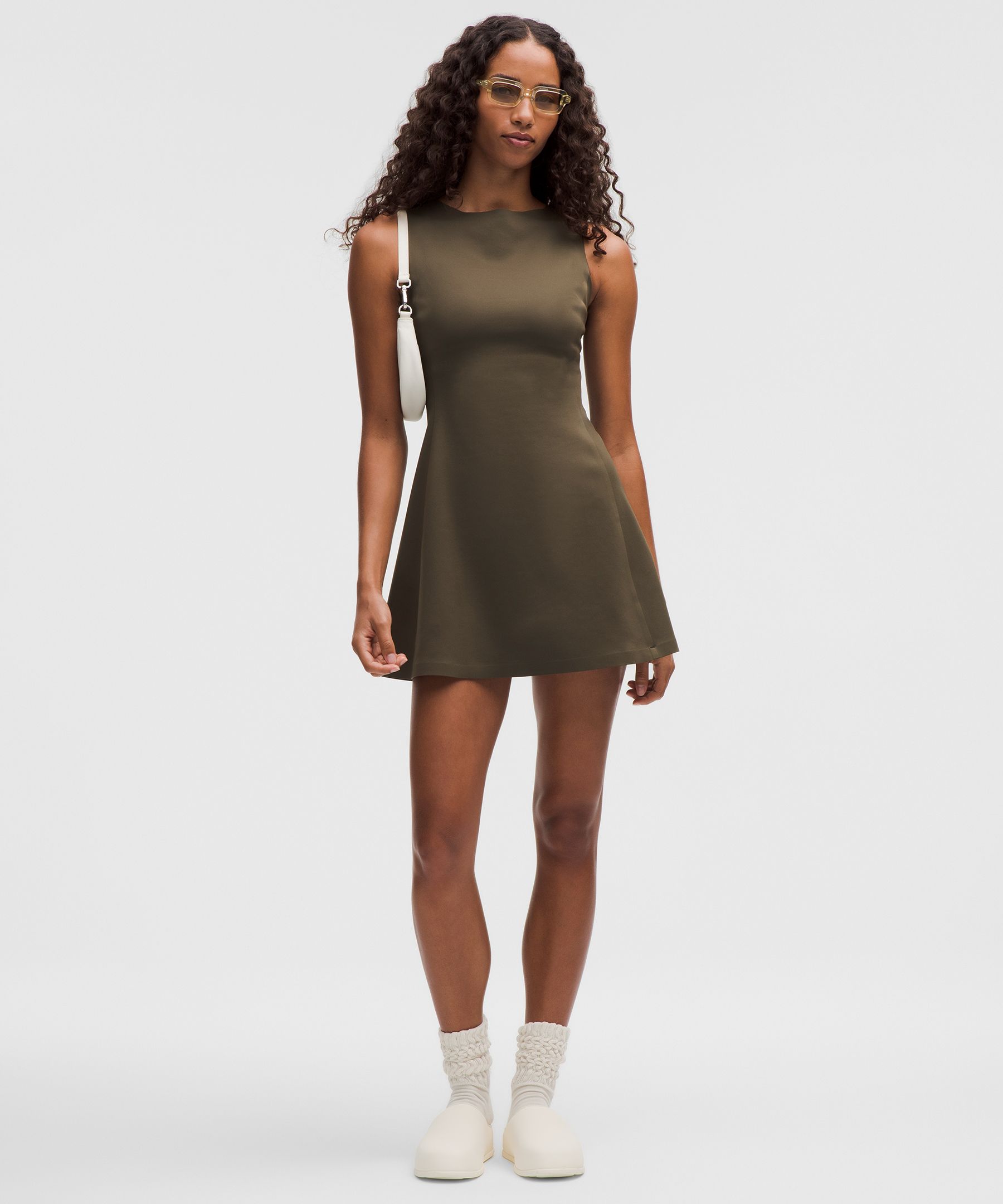 jonathan simkhai green metallic dress Move With Purpose Olive Green Ruched Maxi Dress main image 0