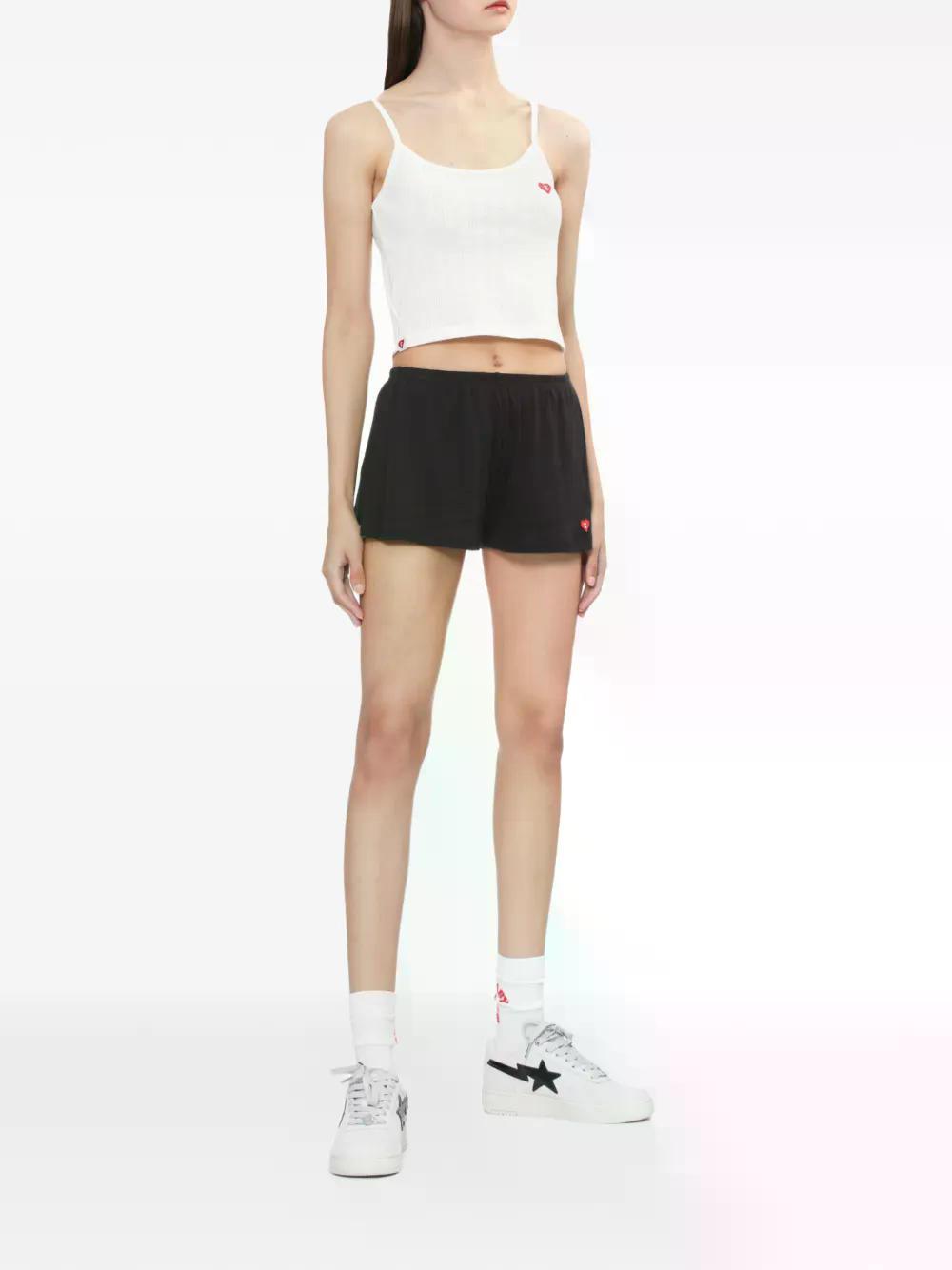 A BATHING APE Heart Ribbed Tank Top