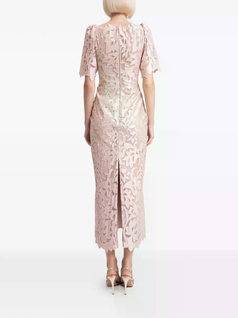 knee length dresses for ladies Rent Asos Edition Velvet Wrap Midi Dress In Large Bloom Floral Embroidery  In Green main image 0