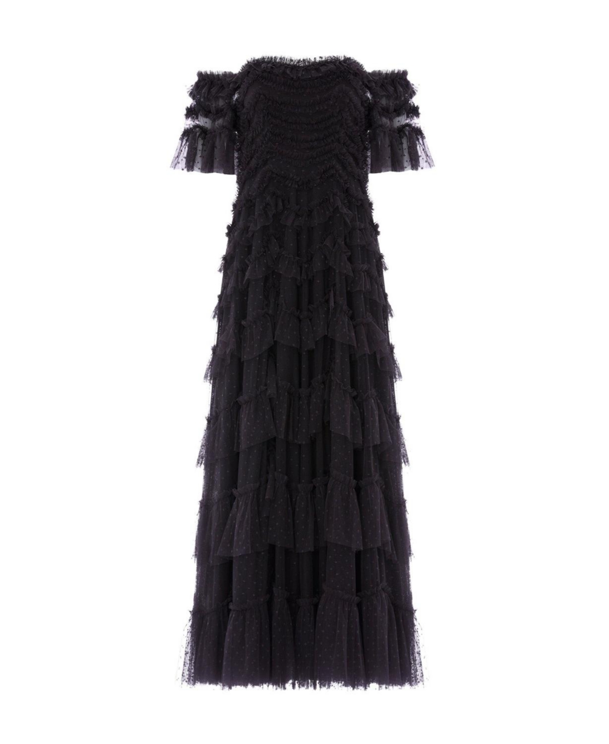 Needle & Thread Aviana Off-Shoulder Gown Black US 2 Needle & Thread Aviana Off-Shoulder Gown Black US 2