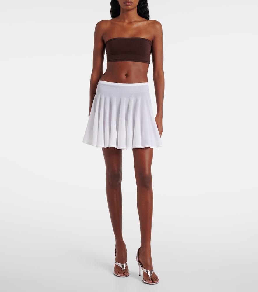 ALAÏA Alaia Mirrored Leather Thong Sandals