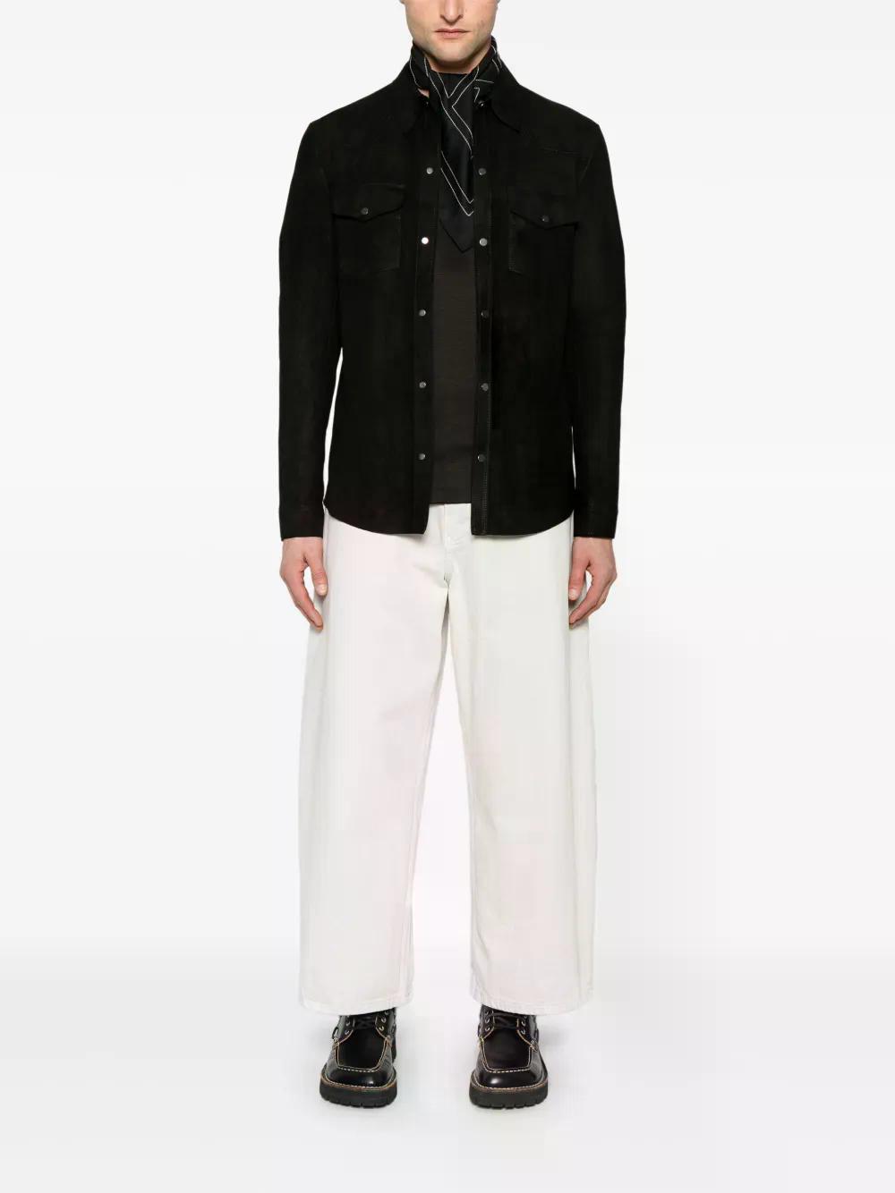 SALVATORE SANTORO suede shirt jacket