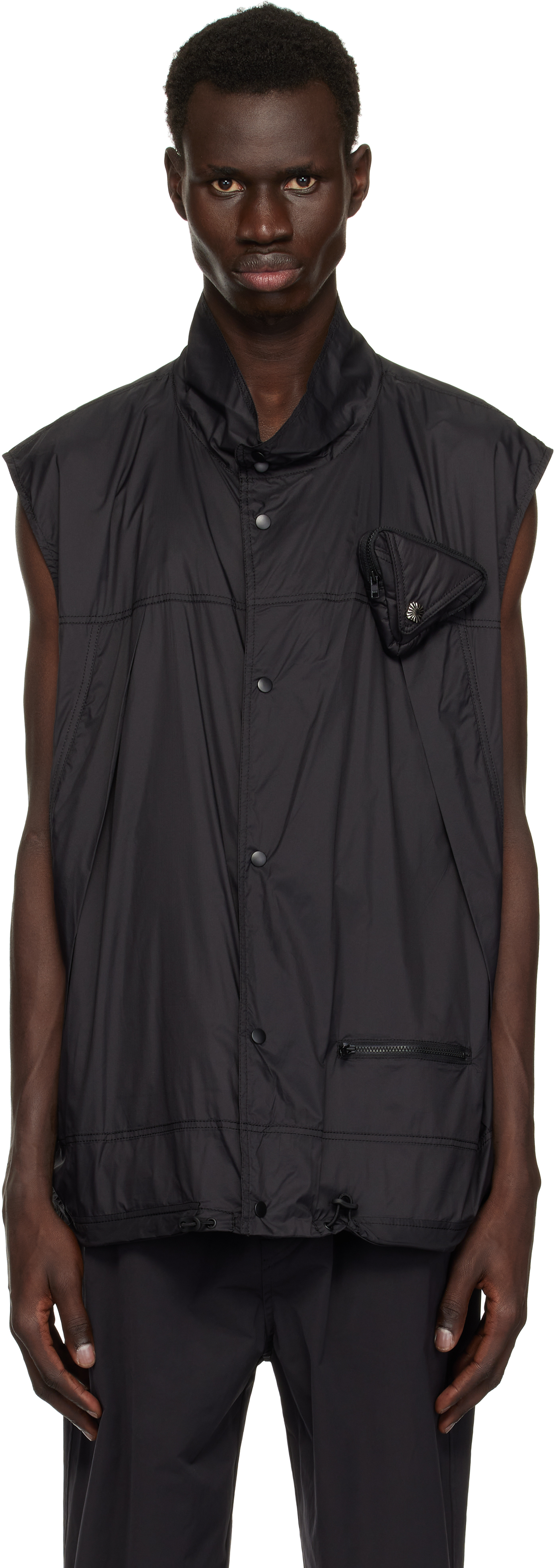 Toga Virilis Ripstop Vest In Black - 60% Off | Editorialist