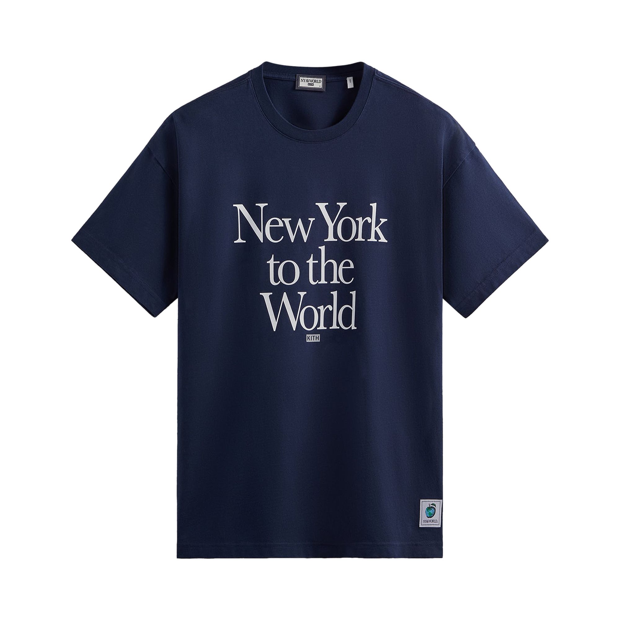 Kith New York To The World Motto Tee - Blue | Editorialist