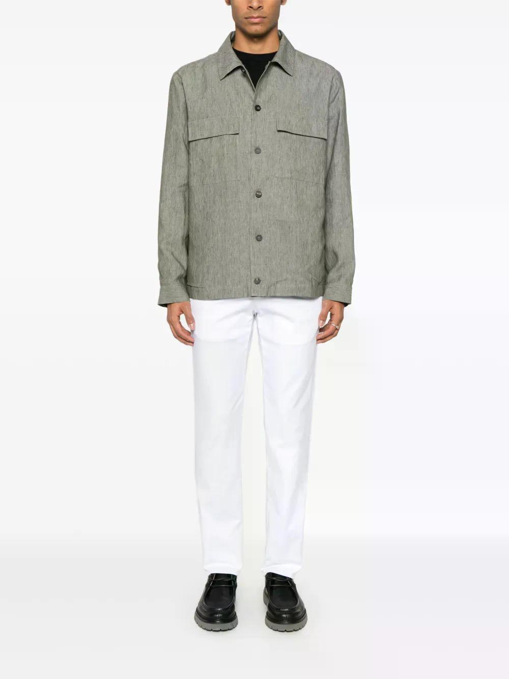 PESERICO mélange-effect shirt jacket