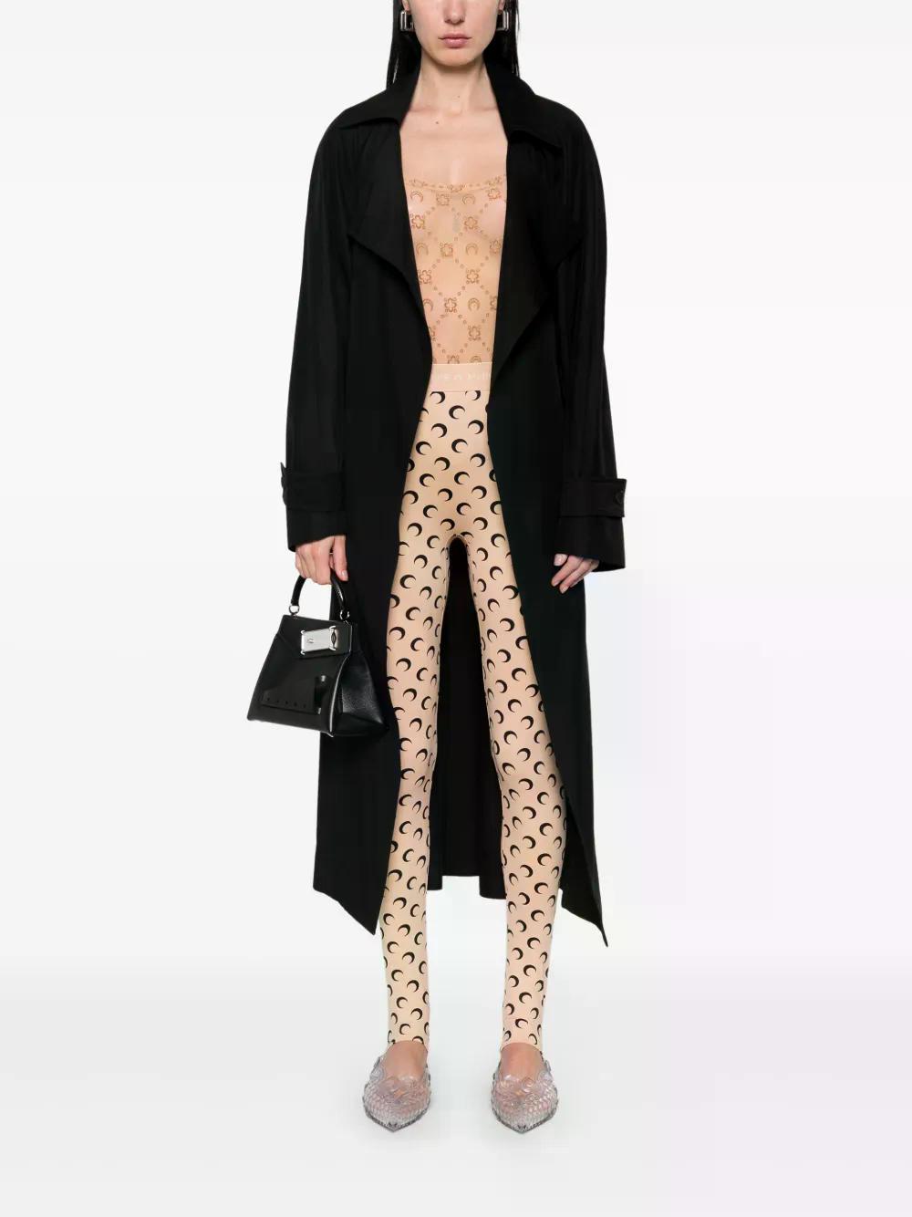 MARINE SERRE Marine Serre Recycled Mesh Flock Bodysuit