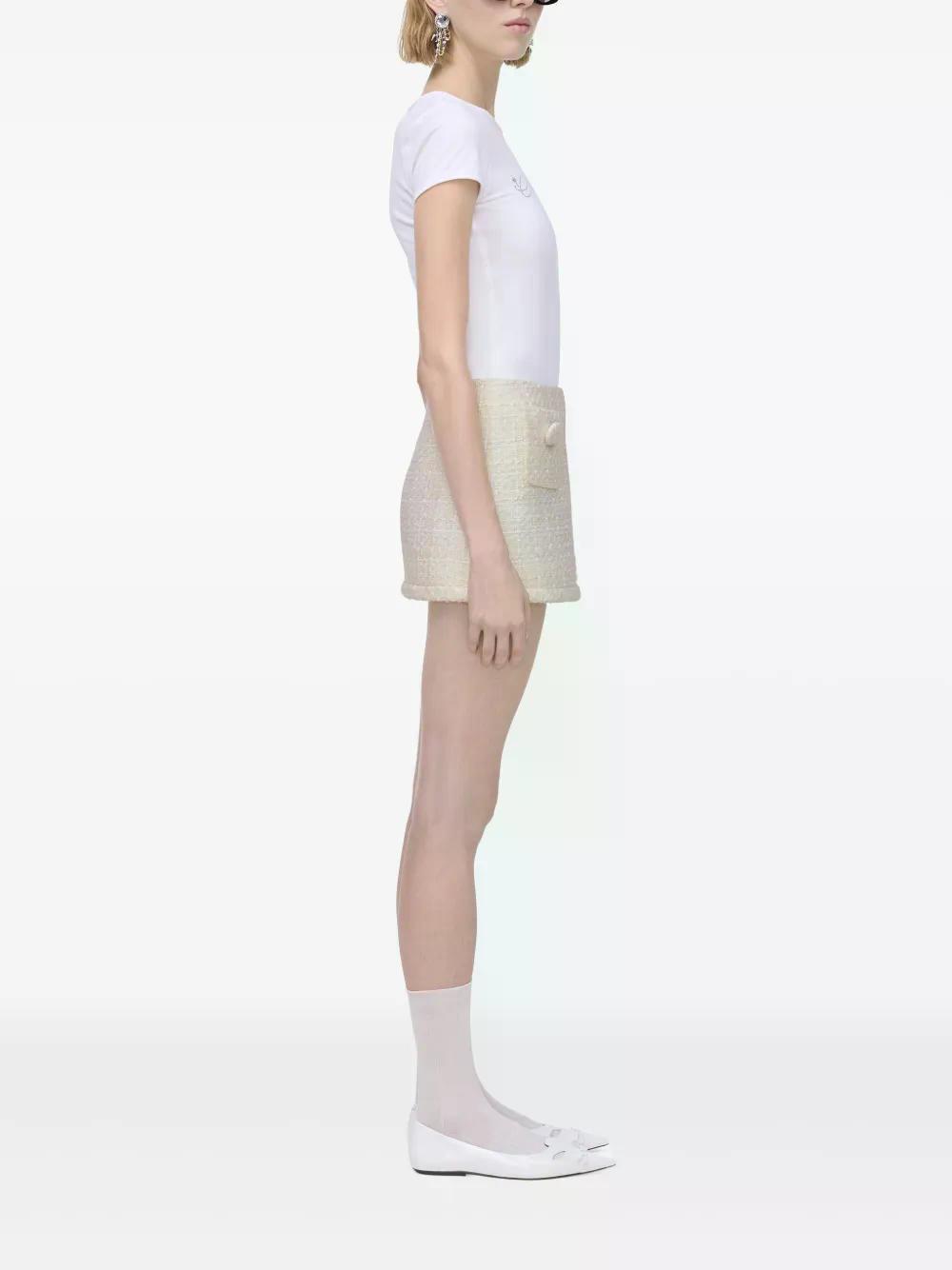 MARC JACOBS Marc Jacobs Tweed Mini Skirt with Button Detail