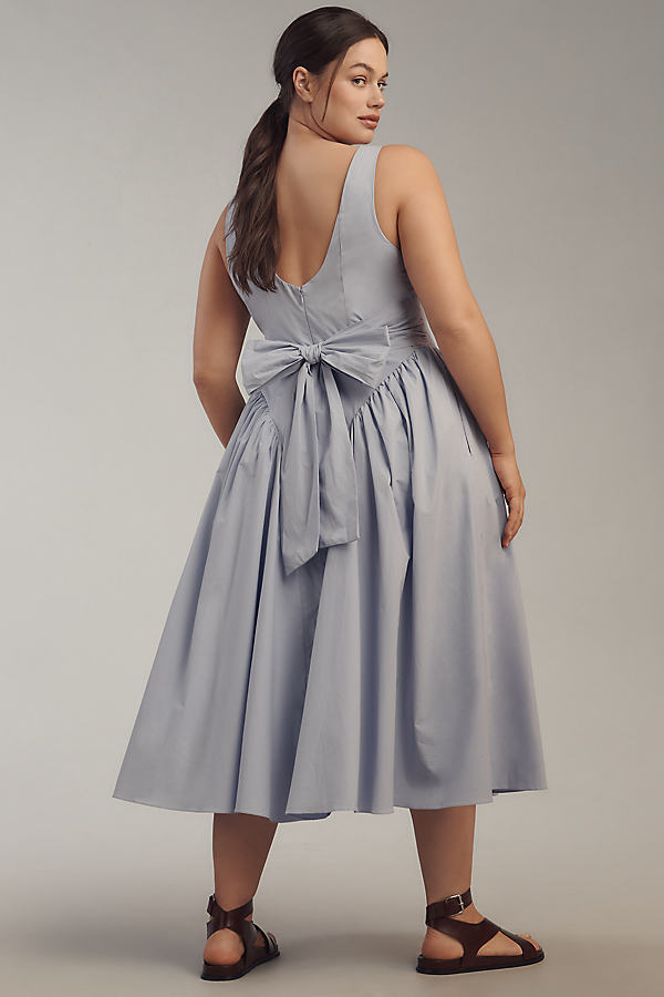 knee length dresses for ladies Trisha Square Neck Midi Dress main image 1