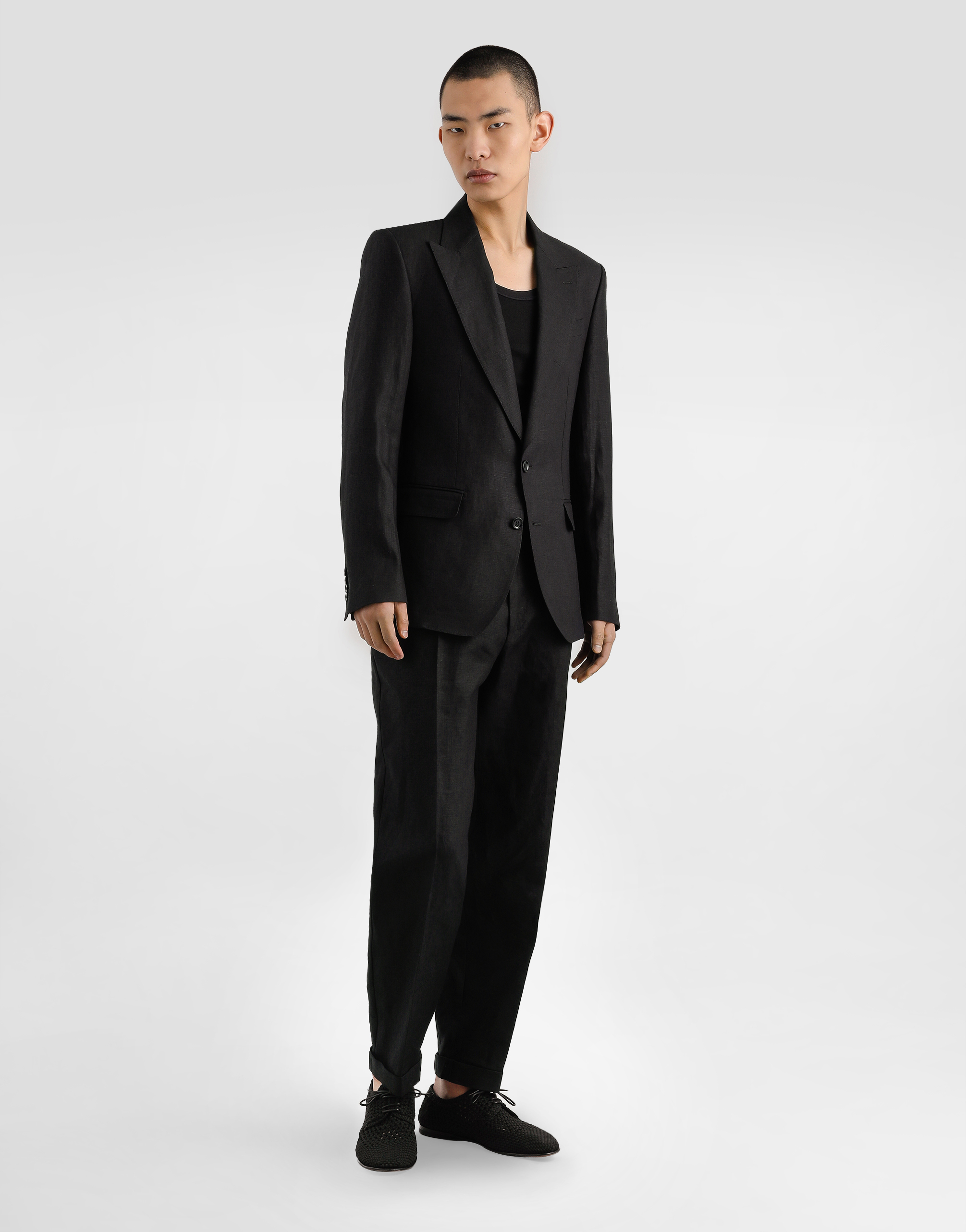 DOLCE & GABBANA Dolce & Gabbana Single-Breasted Linen Jacket