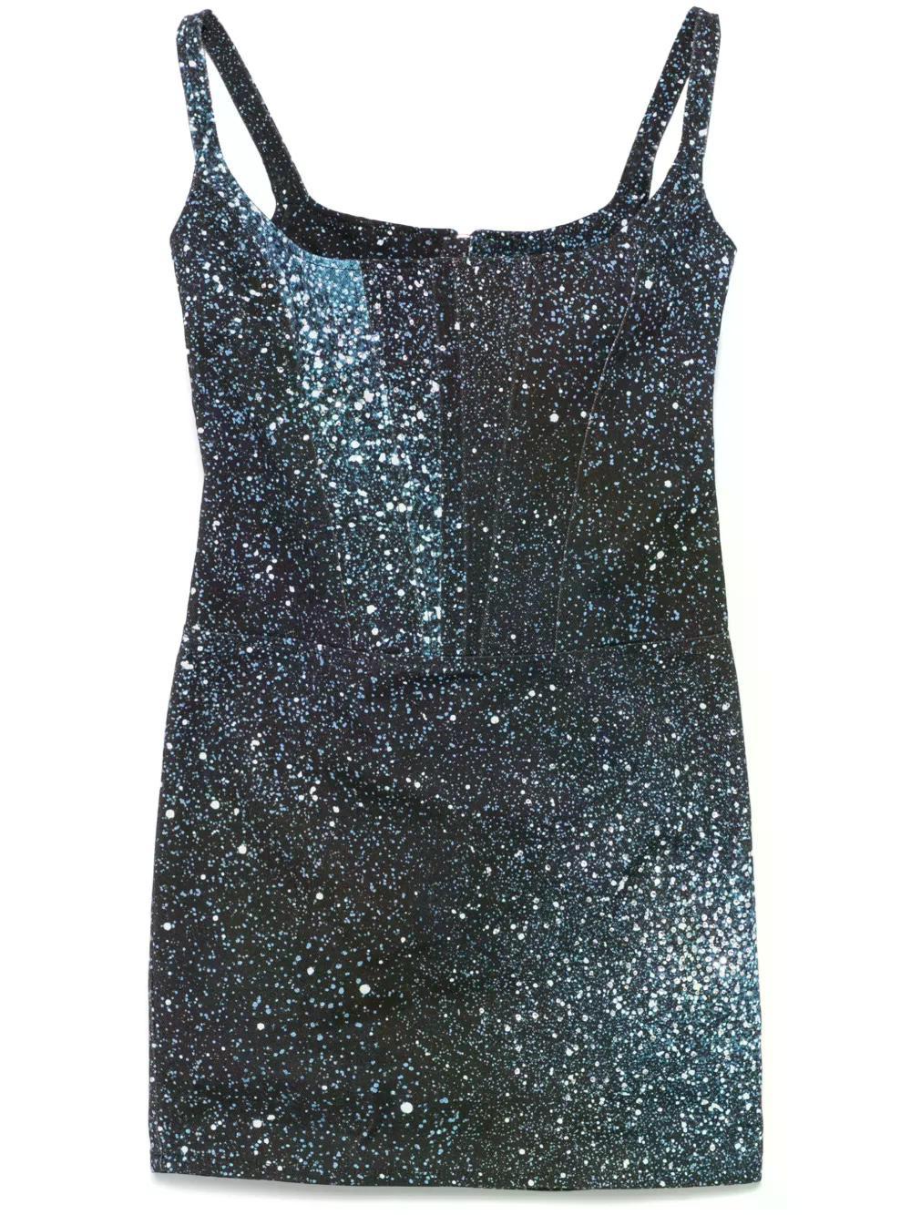 Nbd Constellation Mini Dress - Soft Blue | Editorialist