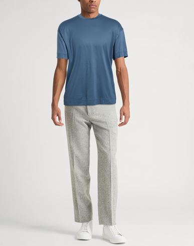 EMPORIO ARMANI man t-shirt sky blue size xxl lyocell, cotton