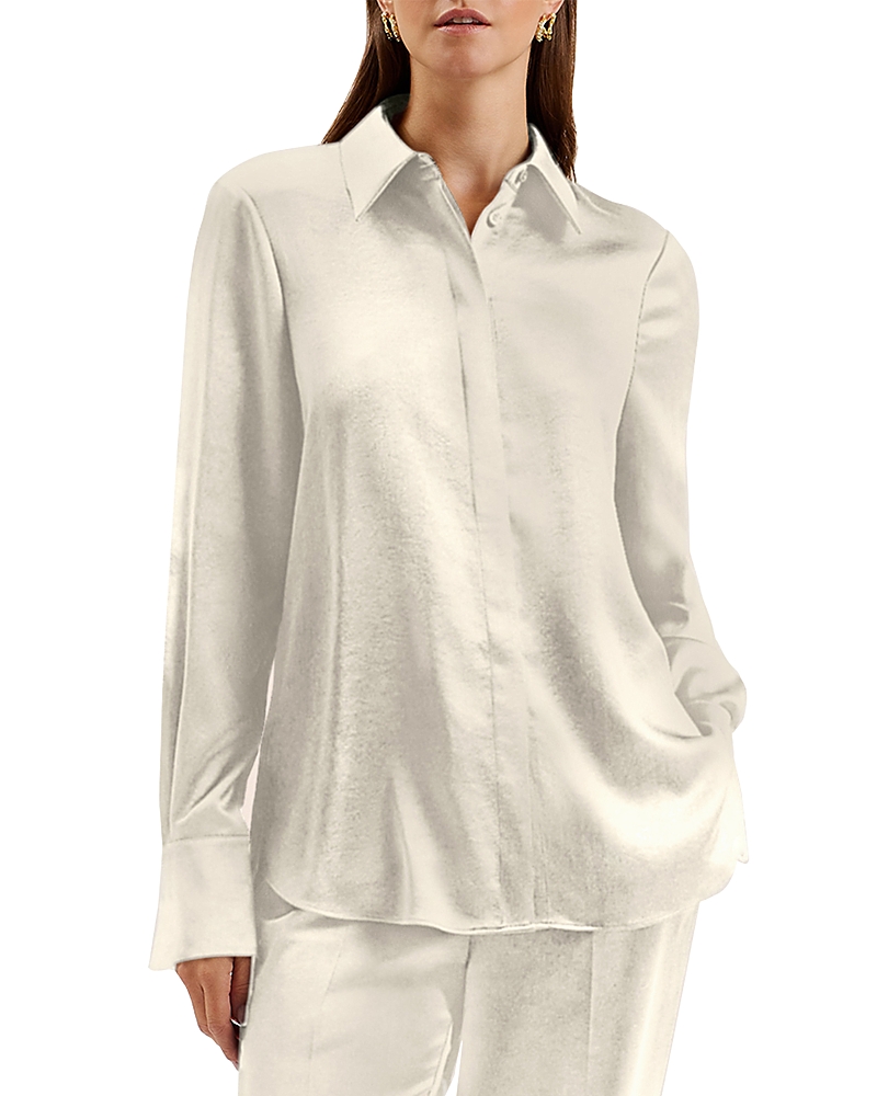 TED BAKER LONDON Ted Baker Sonora Long Line Satin Shirt