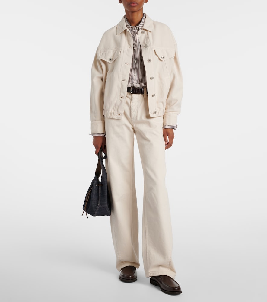 BRUNELLO CUCINELLI Brunello Cucinelli Monili Beaded Cotton and Linen Jacket