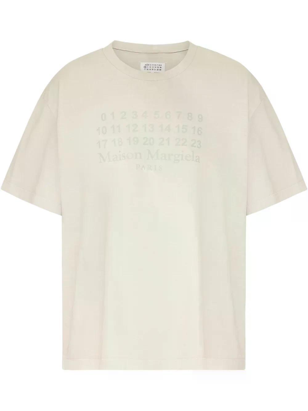 Maison Margiela Logo-Print T-Shirt - Neutrals - 2% Off | Editorialist