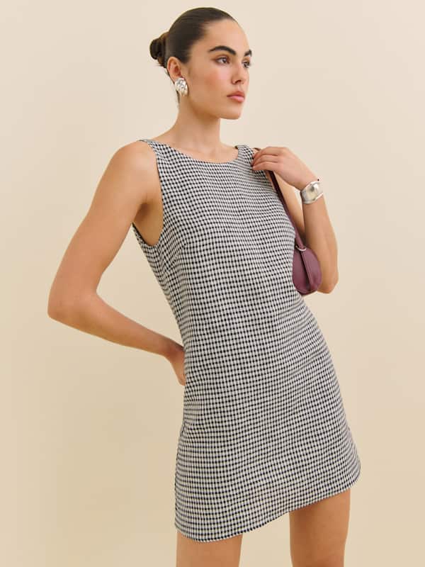 Reformation Rosemond Linen Mini Dress In Black - 70% Off | Editorialist Reformation Rosemond Linen Mini Dress In Black - 70% Off | Editorialist