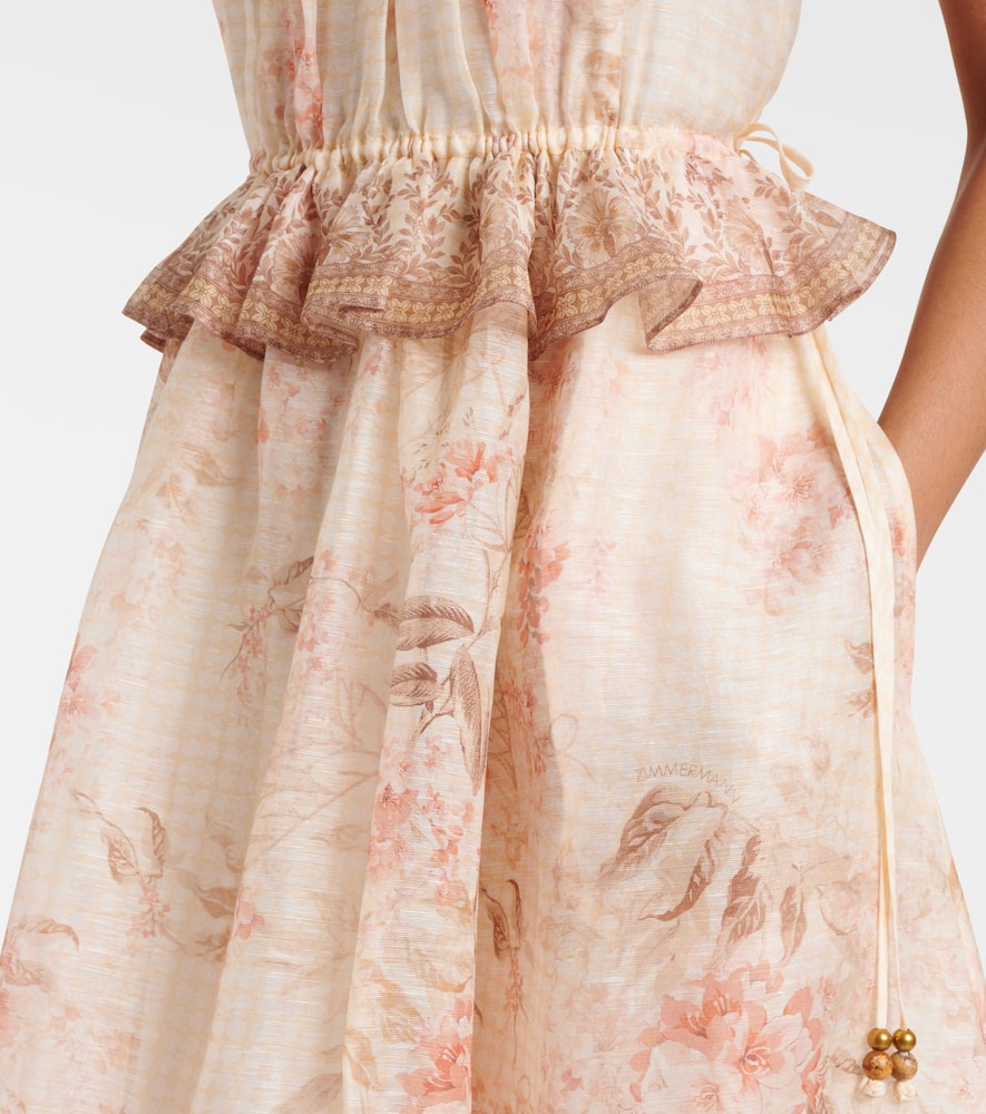 Zimmermann Harmony Floral Ruffle Tiered Linen & Silk Midi Dress In Citrus  Garden Print - 55% Off | Editorialist