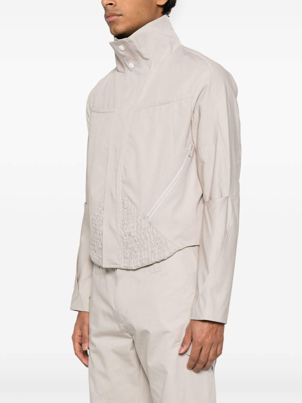 Kiko Kostadinov Zafar Cropped Jacket - Neutrals | Editorialist