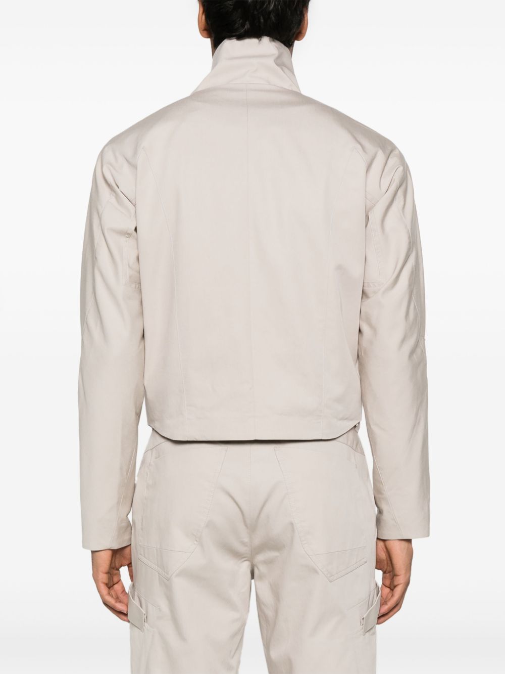 Kiko Kostadinov Zafar Cropped Jacket - Neutrals | Editorialist
