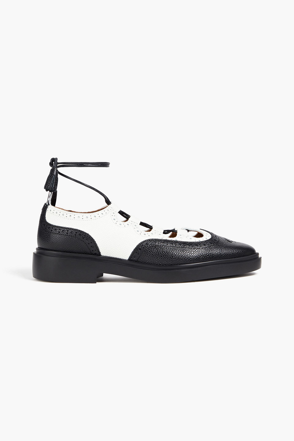 Thom Browne Ghillie Lace-Up Brogues In Black - 55% Off | Editorialist