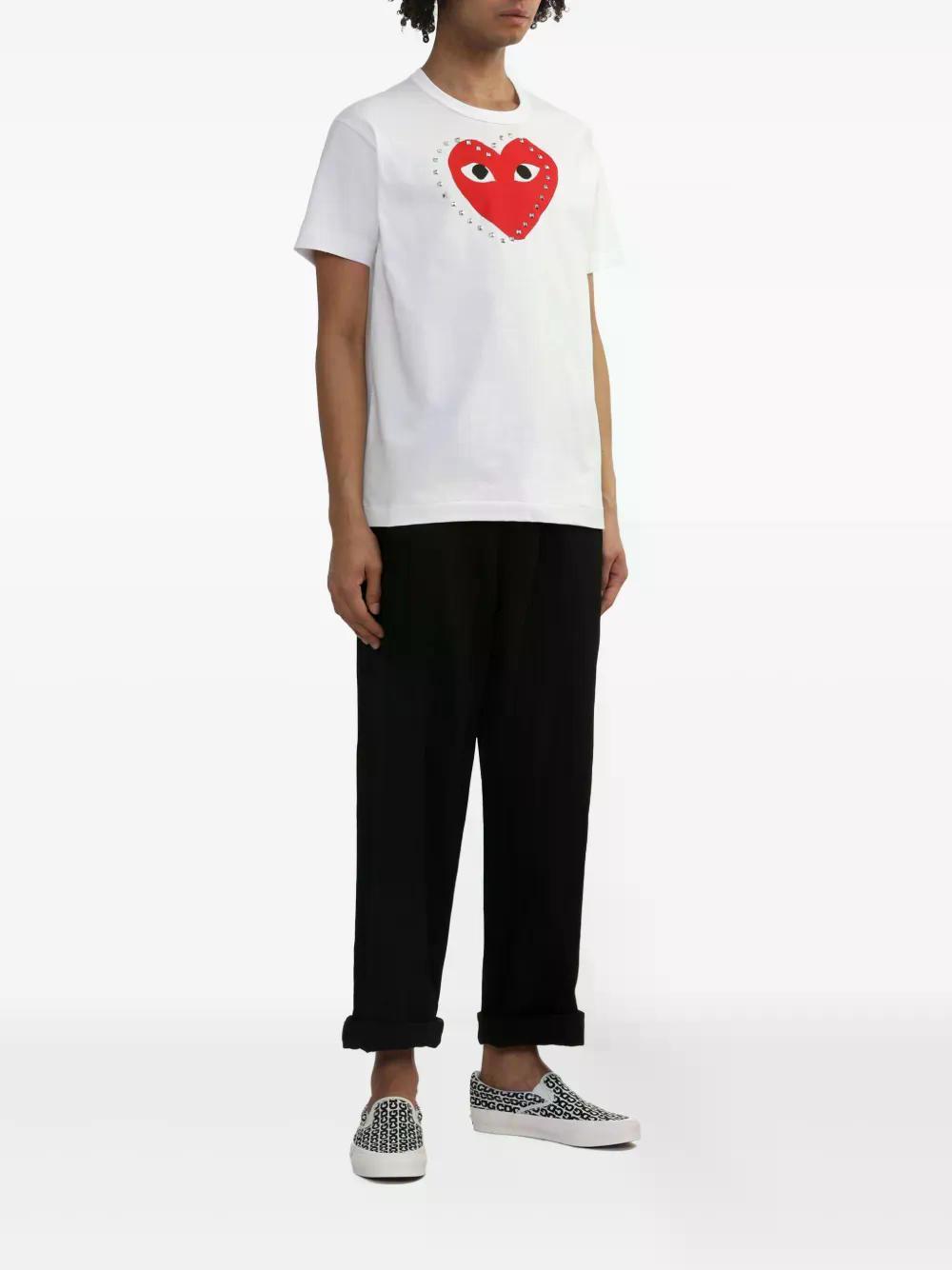 PLAY COMME DES GARCON Comme Des Garçons Play Heart Print T-Shirt