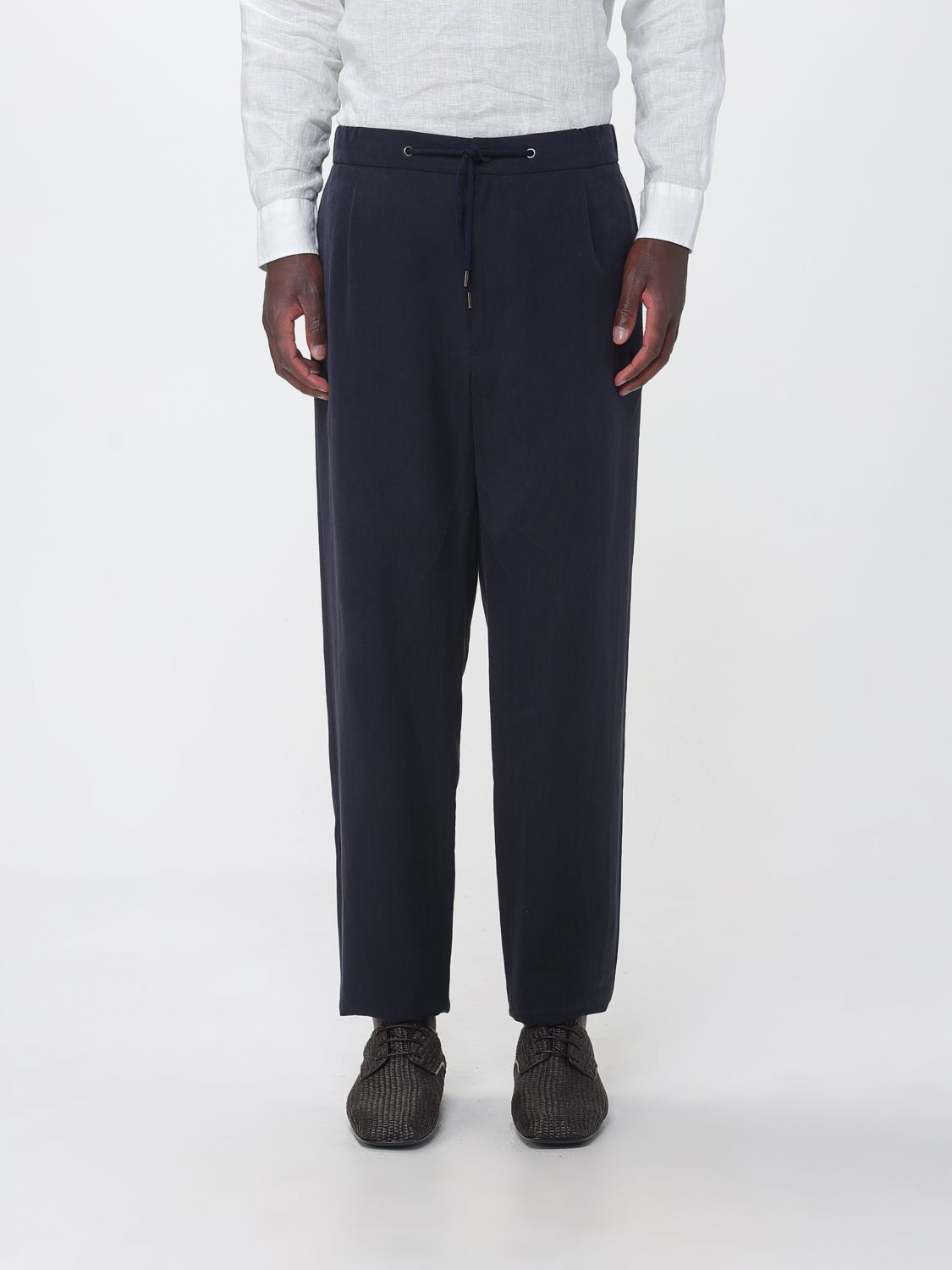 GIORGIO ARMANI Giorgio Armani Pure Linen Drawstring Trousers
