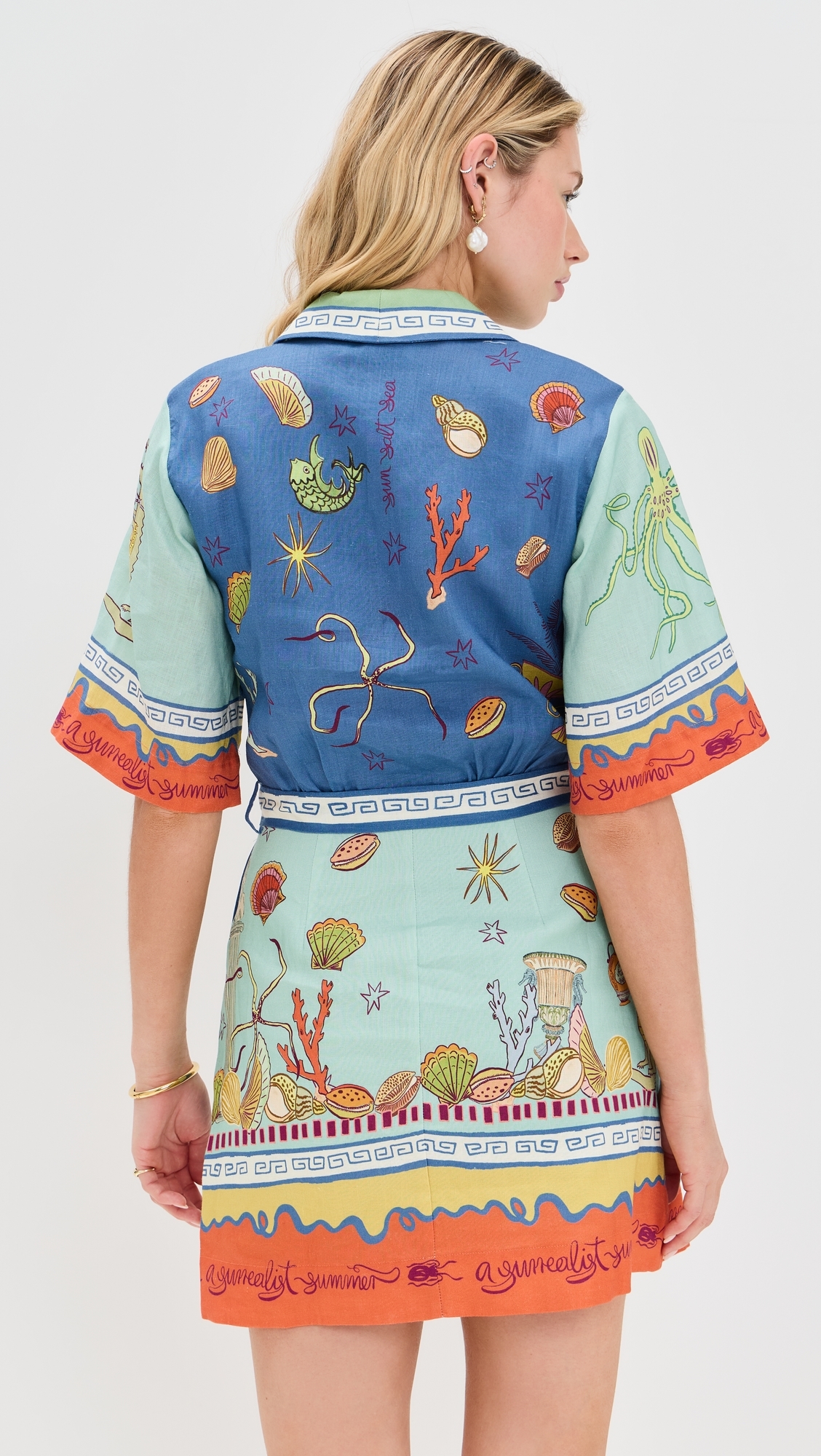 alemais surrealist summer mini dress Almais Surrealist Summer Mini Dress