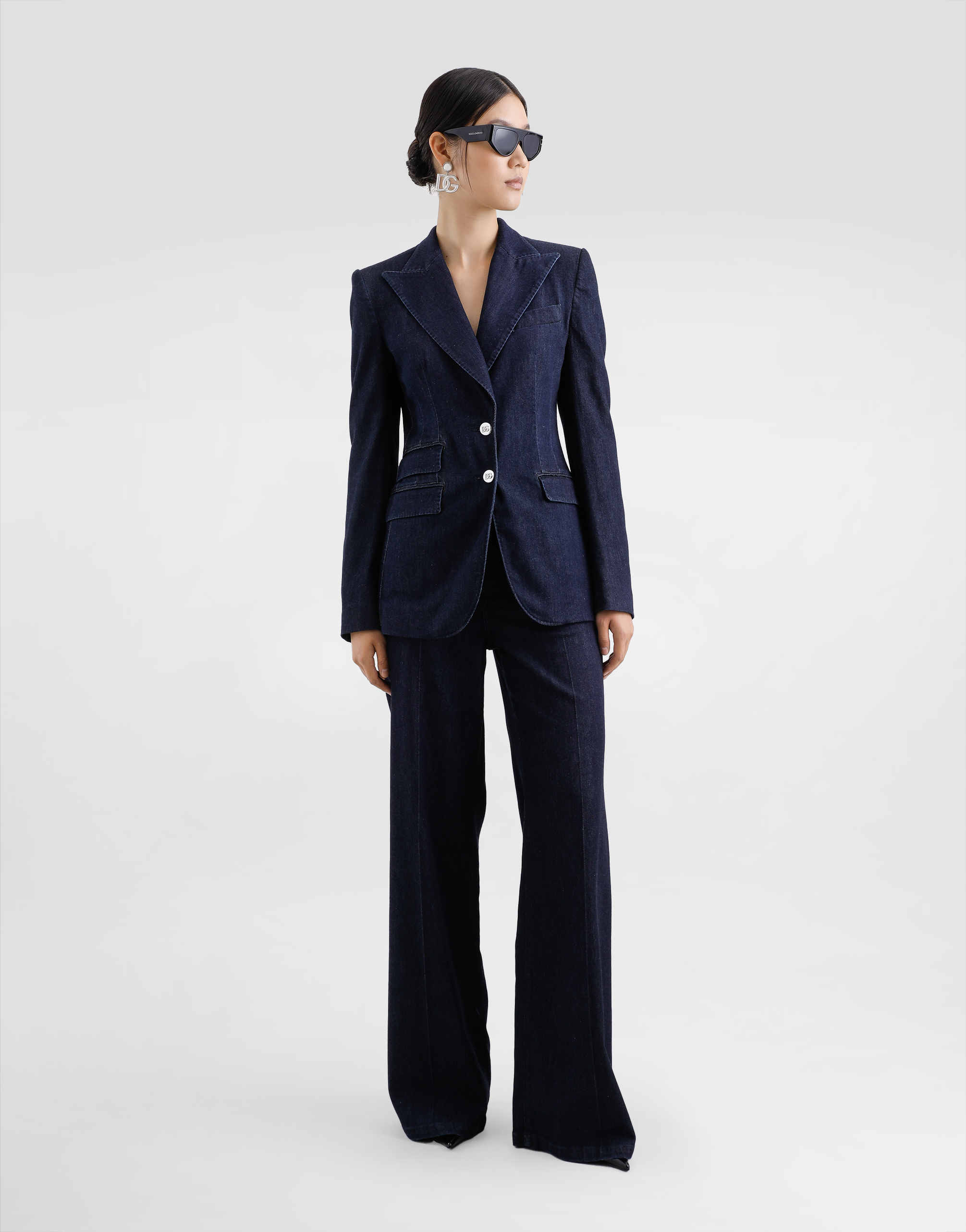 DOLCE & GABBANA Dolce & Gabbana Denim and Silk Turlington Jacket