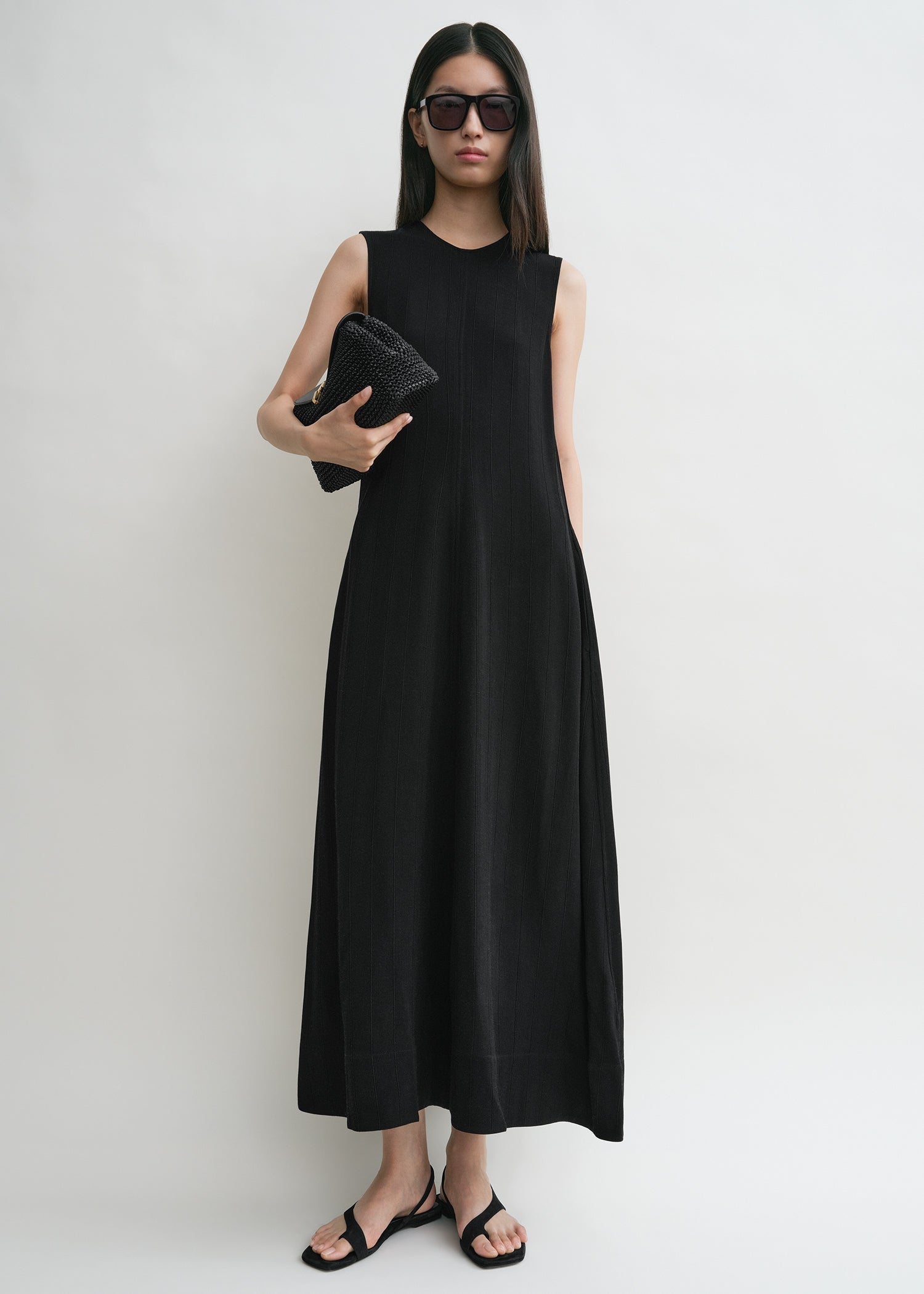 toteme black dress Satin slip dress black  TOTEME