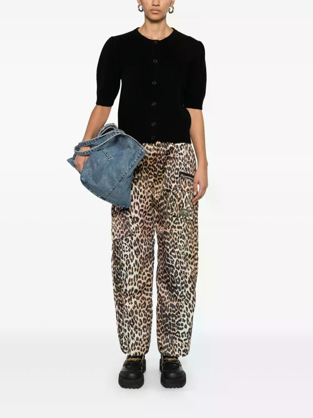 GANNI GANNI Animalier Cargo Trousers