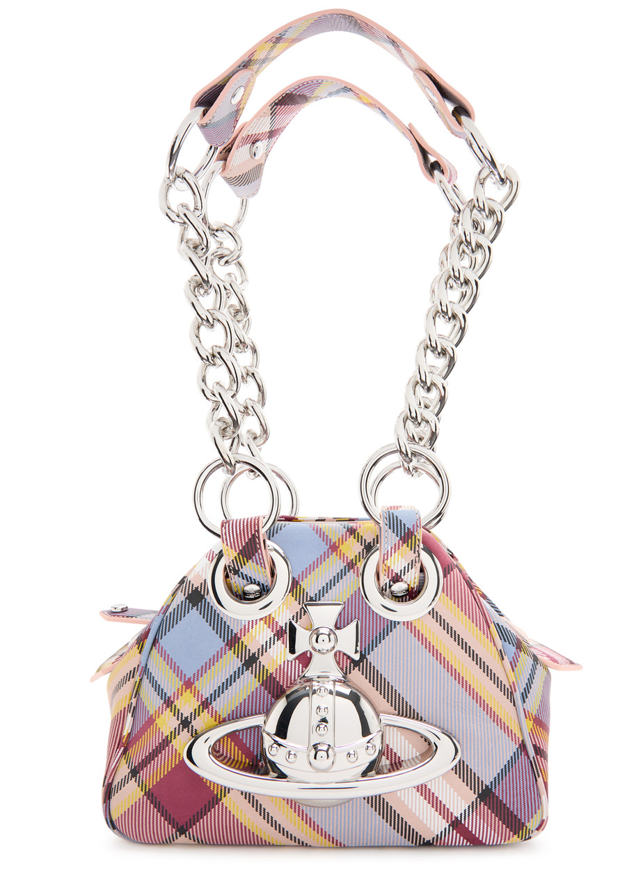Vivienne Westwood Archive Orb Checked Nubuck Shoulder Bag