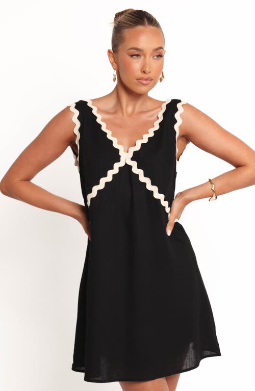 petal mini dress cos COS Women's Petal-Sleeve Midi Dress in Black | Cotton