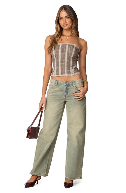 EDIKTED EDIKTED Jaiden Plaid Corset Top