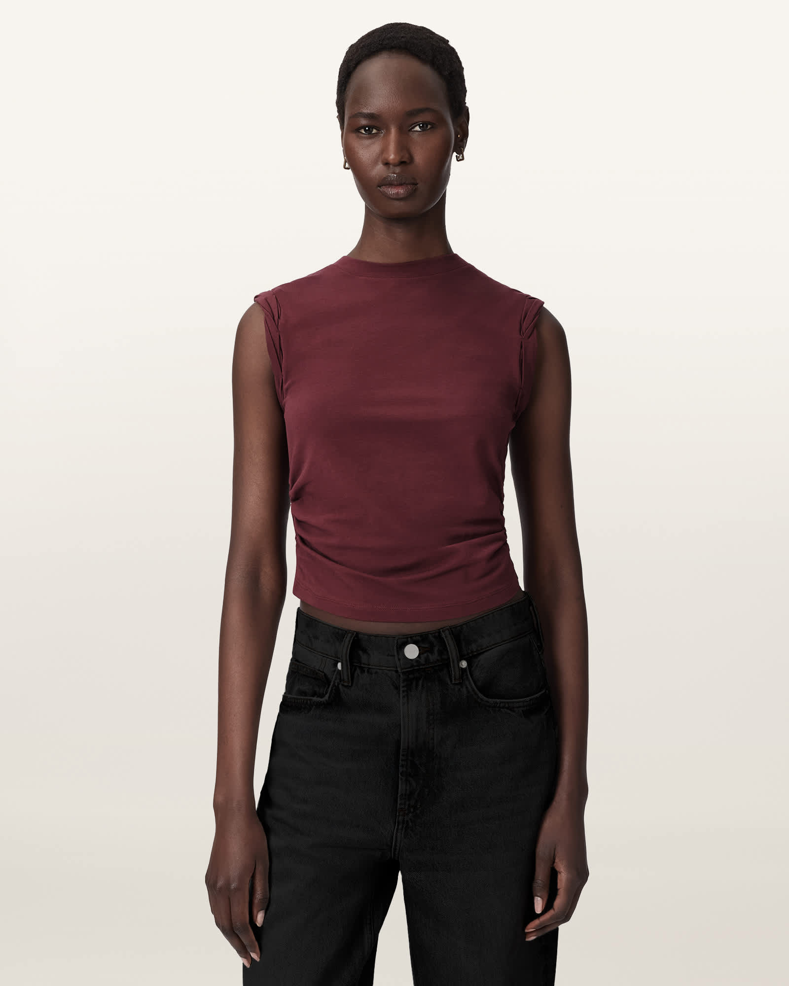 ALLSAINTS AllSaints Sleeveless Ruched Tank Top