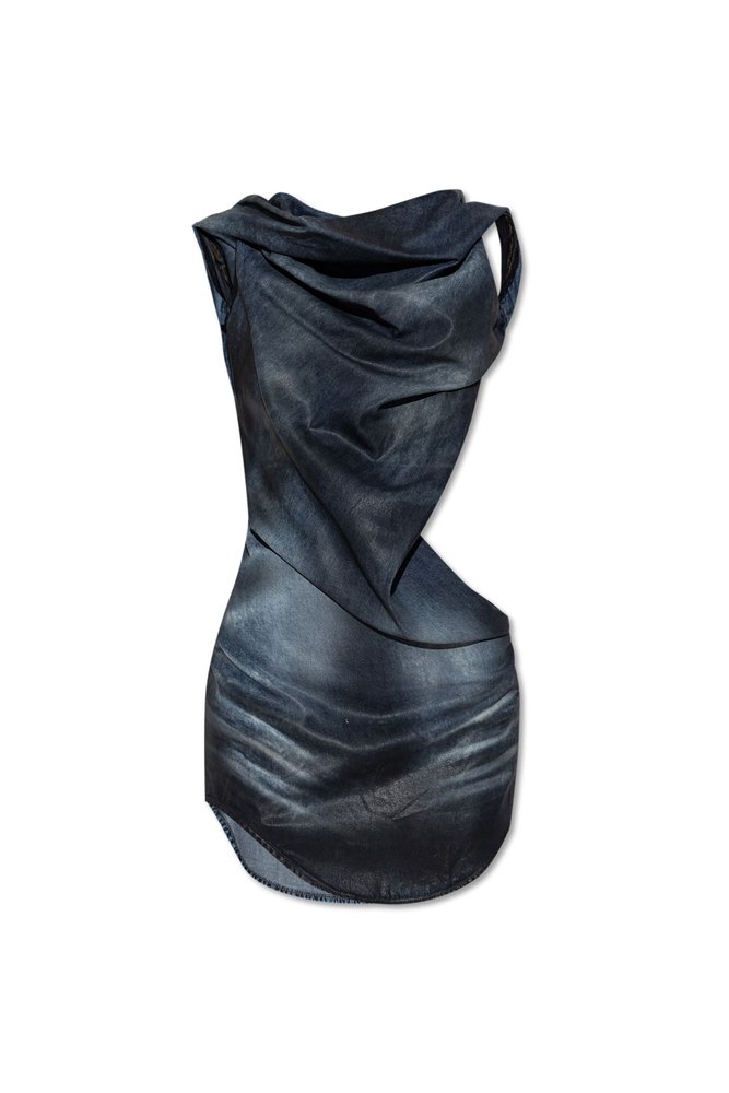 diesel de-brey-fsg glossy coated denim dress Diesel® De-Brey-Fsg Denim Dress In Multi - 44% Off