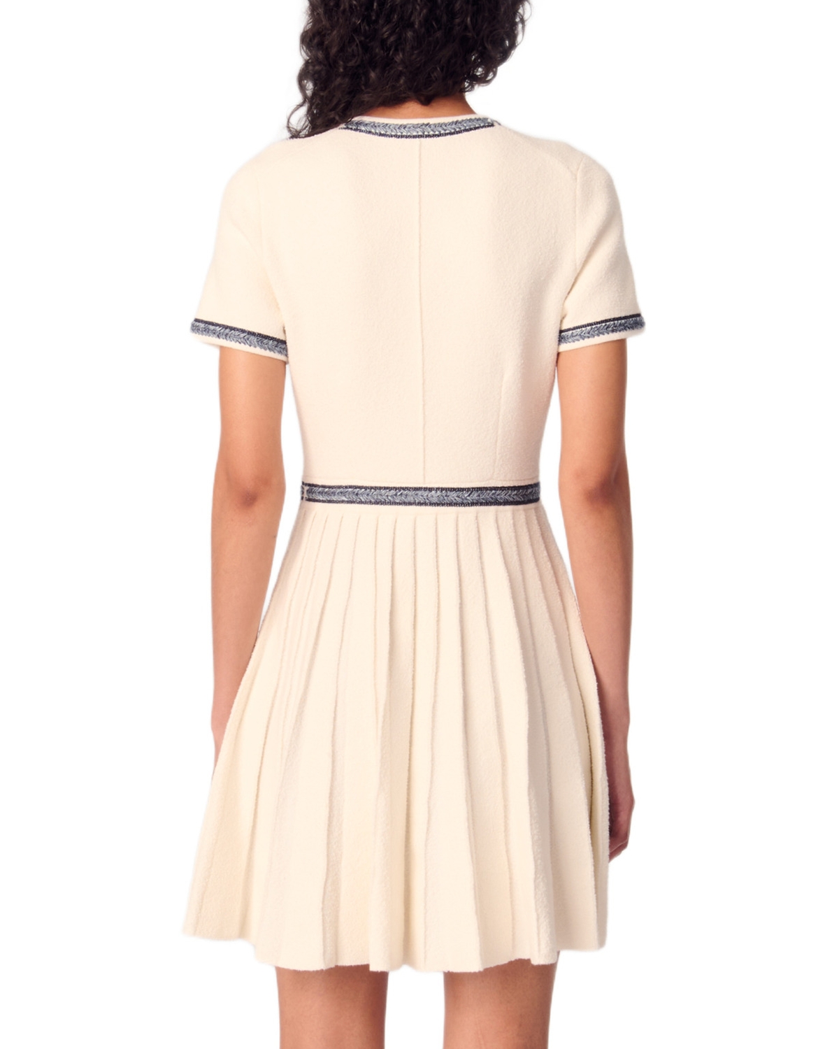 maje pleated knit short dress Buy - Ecru At 60% Off create3d-all-ds