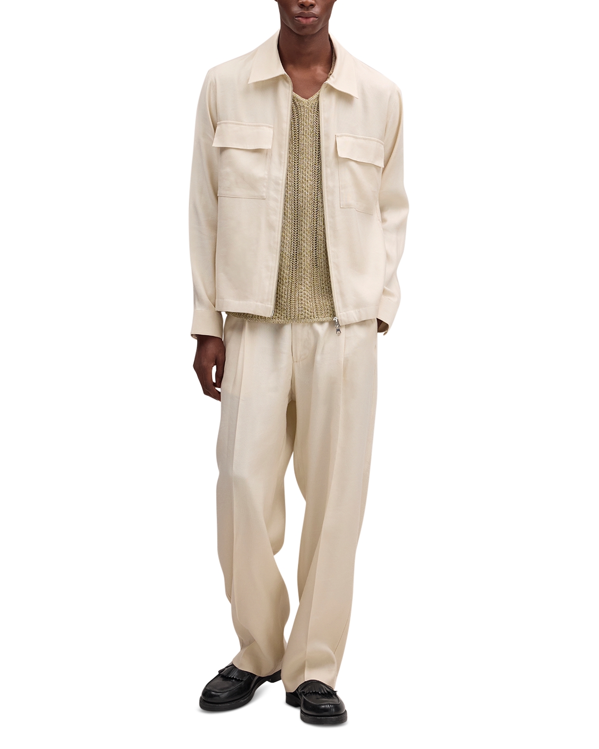 NN07 Nn07 Alban Zip-Up Linen Blend Jacket