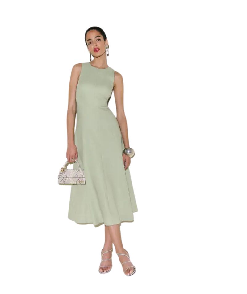 maxi a line dress for women Linen Maxi Dress main image 0